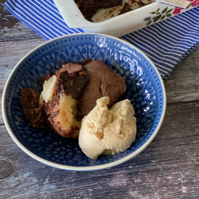Nigella's Chocolate Pear Pudding Cake - with a Twist - April J Harris