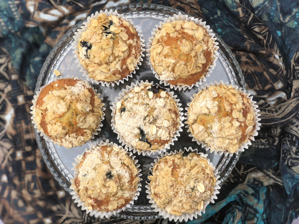 Blueberry Chia Muffins with Lemon & Ginger - April J Harris