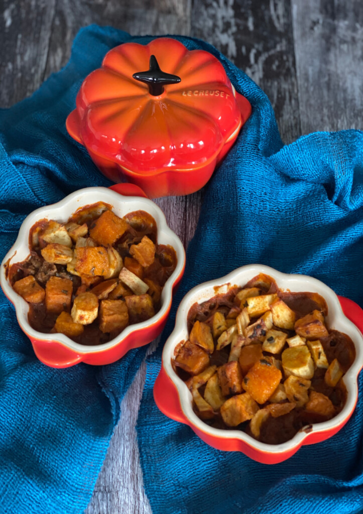 Cottage Pie with Roasted Root Vegetable Topping - April J Harris